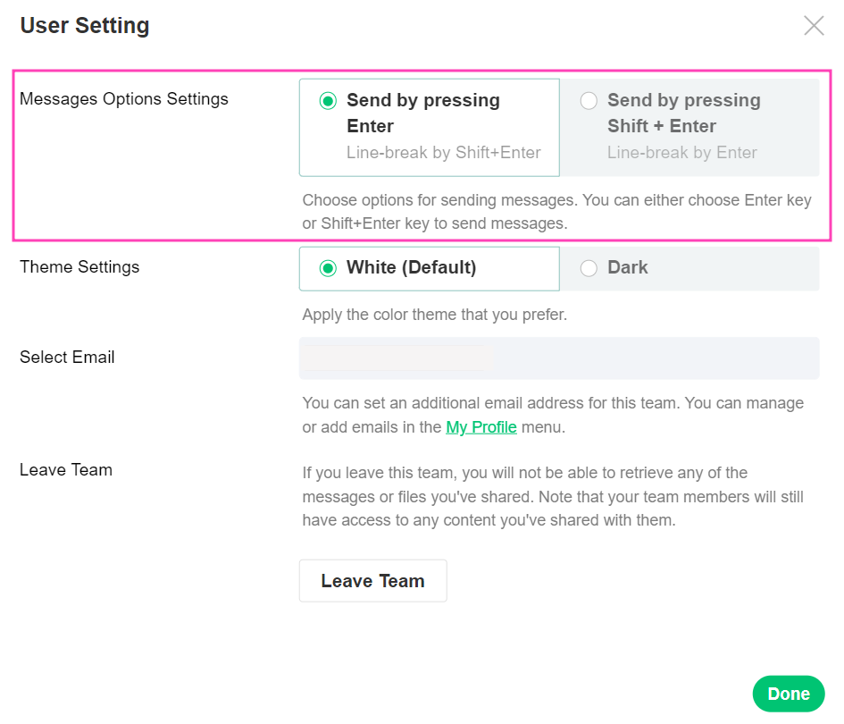 Adding a line break in your message