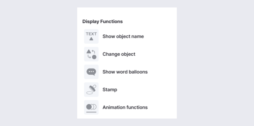 Object Settings: Display Functions